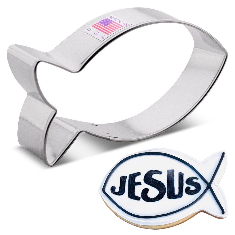 Jesus Fish Cookie Cutter, 4" | Ann Clark