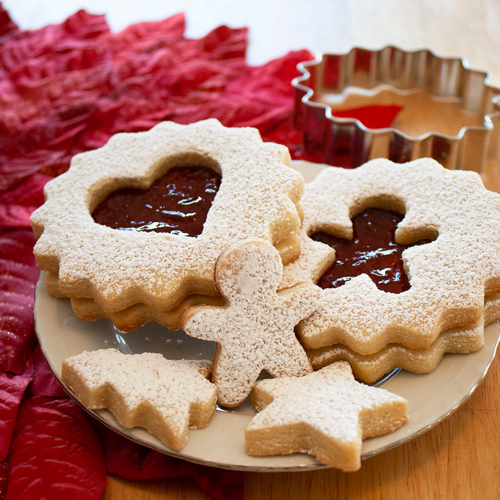 Christmas Linzer Cookie Cutters 5 Pc Set Ann Clark